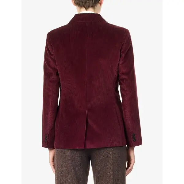 Max Mara Double-breasted Cotton-corduroy Blazer