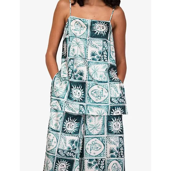 RO&ZO Zodiac Print Longline Camisole Top