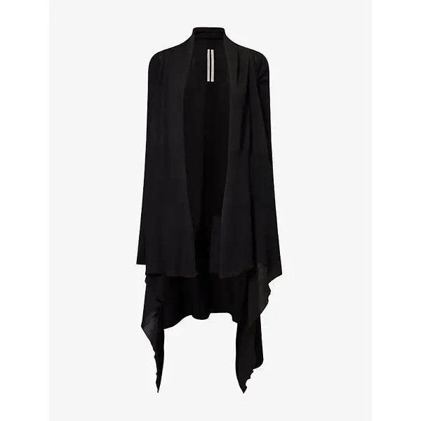 Rick Owens Draped Long Wool Cardigan