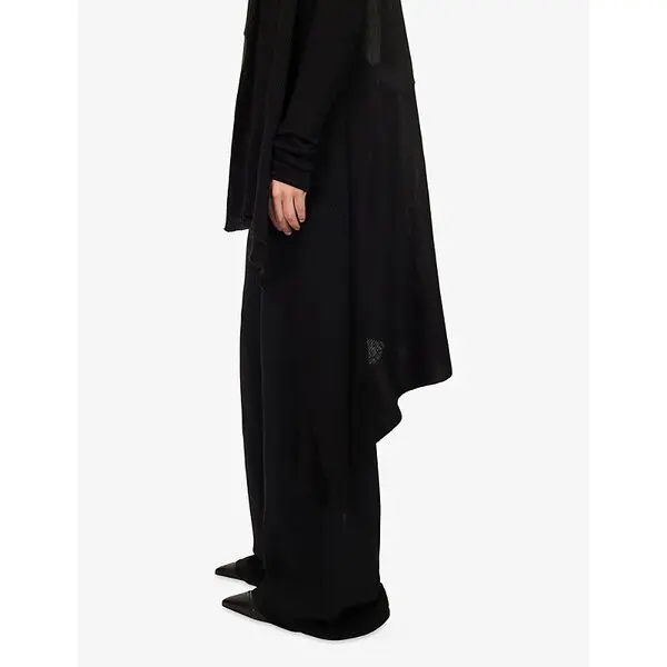 Rick Owens Draped Long Wool Cardigan