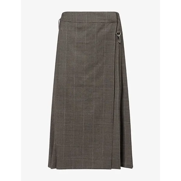 Simone Rocha Tailored Clip Wool Midi Skirt