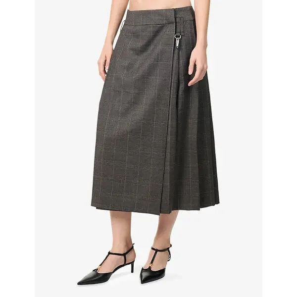 Simone Rocha Tailored Clip Wool Midi Skirt