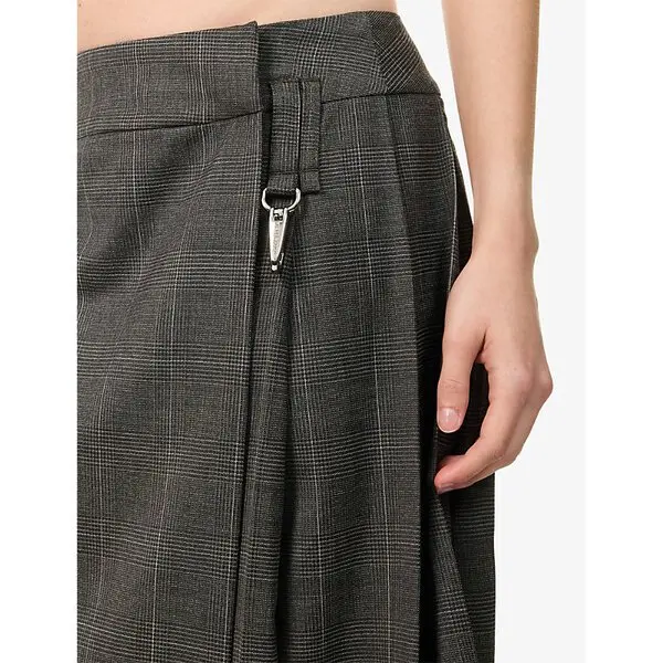 Simone Rocha Tailored Clip Wool Midi Skirt