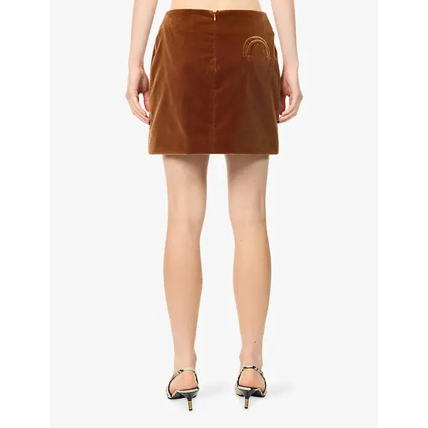 BLAZÉ MILANO High-rise Cotton Mini Skirt