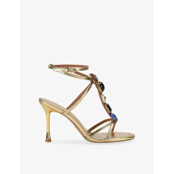 Kurt Geiger Ophelia Embellished High Heel Sandals - Gold