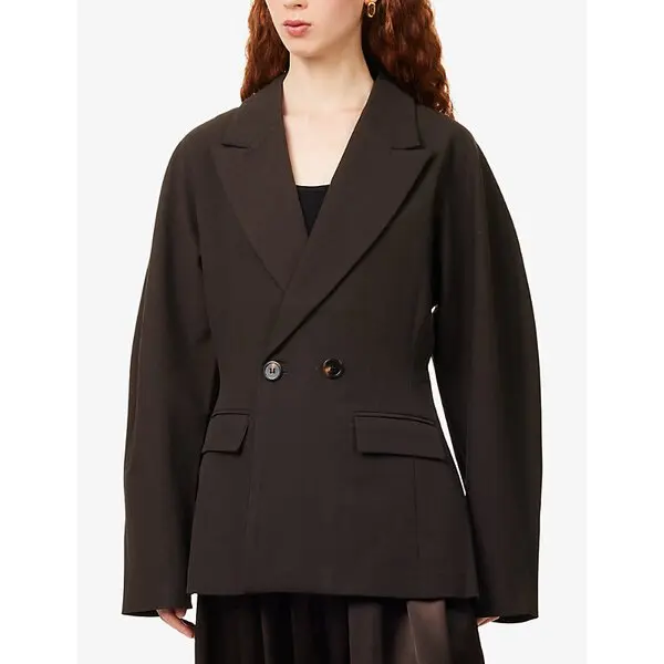 THE COUTURE CLUB Tailored Cinched Waist Woven Blazer