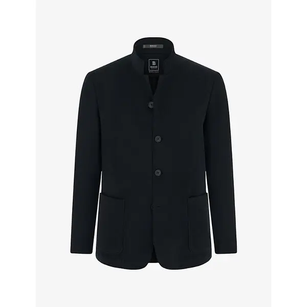 Boggi Milano Diagonal Regular-fit Stretch Wool-blend Blazer
