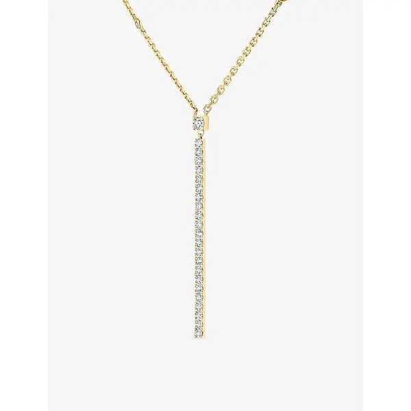 Messika Gatsby Bar 18ct Gold And Diamond Necklace - Yellow
