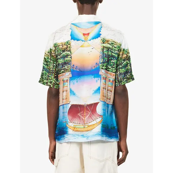 Casablanca Tromp Loeil Printed Silk Shirt