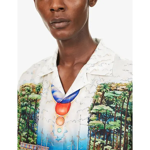Casablanca Tromp Loeil Printed Silk Shirt