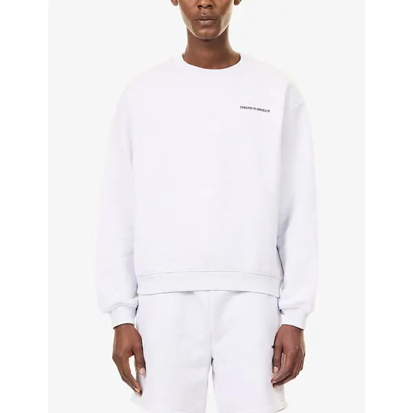 THE COUTURE CLUB Micro Copyright Logo-print Cotton Sweatshirt