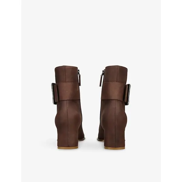Rodo Tilly 55 Buckled Leather Ankle Boots - Brown