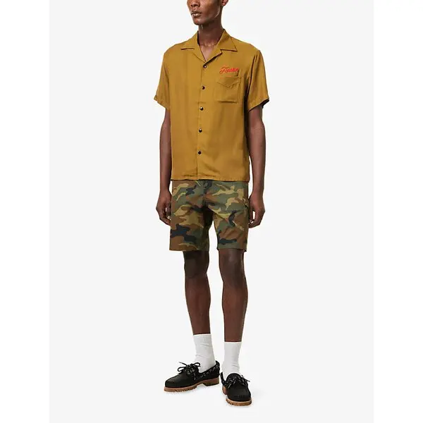 AUSTIN POST Bowling Brand Embroidered Woven Shirt