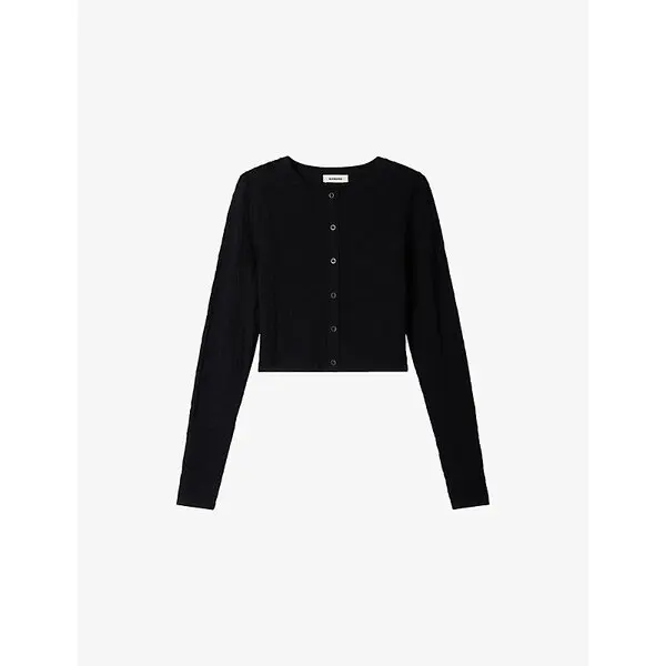 Sandro Slim-fit Pointelle Knitted Cardigan