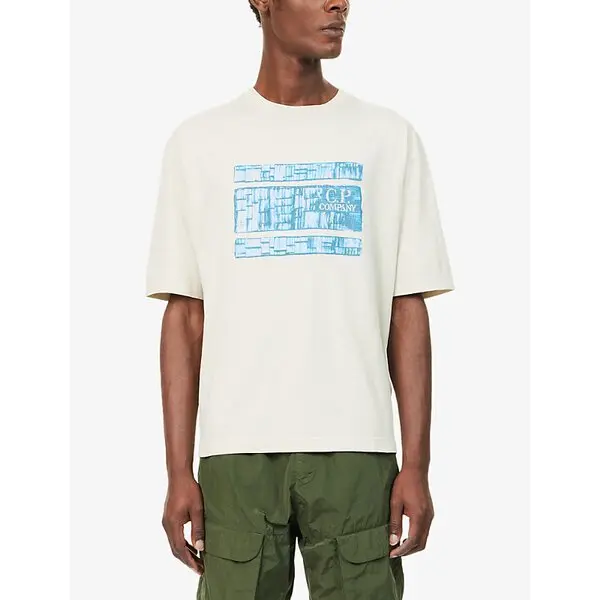 C.P. COMPANY Brand-print Cotton T-shirt