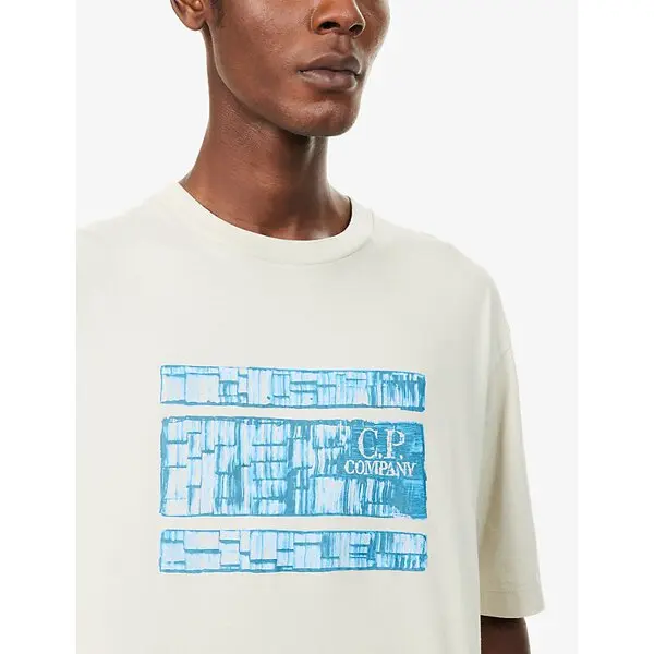 C.P. COMPANY Brand-print Cotton T-shirt