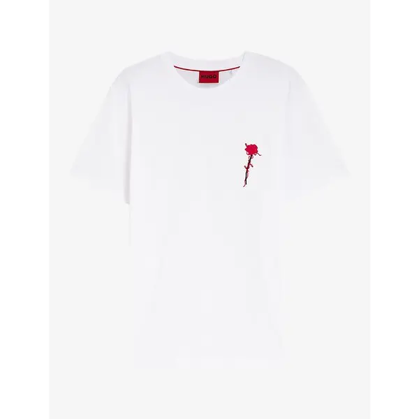 Hugo Branded Rose Cotton-jersey T-shirt