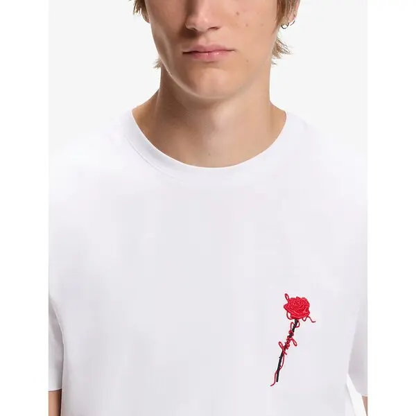 Hugo Branded Rose Cotton-jersey T-shirt