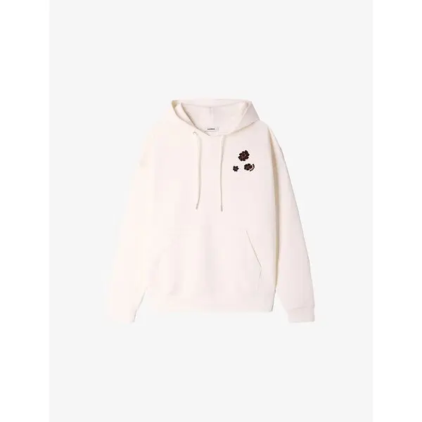 Sandro Floral-print Relaxed-fit Cotton Hoody