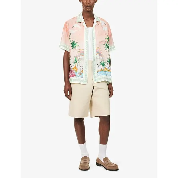 Casablanca Ethereal Printed Silk Shirt - Pink