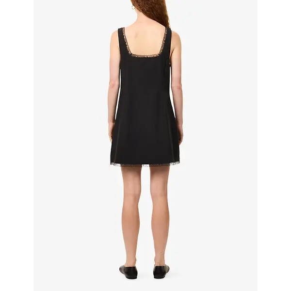 Dissh Rosin Lace-trim Cotton Mini Dress