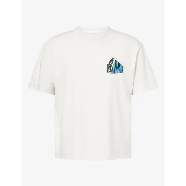 NAHMIAS Tv Logo-print Boxy Cotton T-shirt