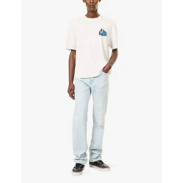 NAHMIAS Tv Logo-print Boxy Cotton T-shirt