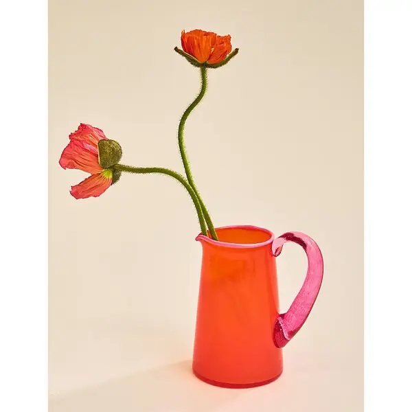 GATHER GLASS Miami Glass Milk Jug - Red