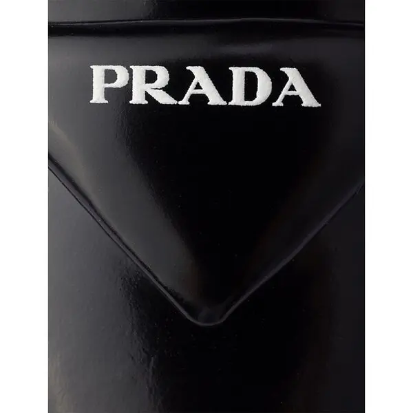 Prada Brushed Leather Ballerina Slingbacks
