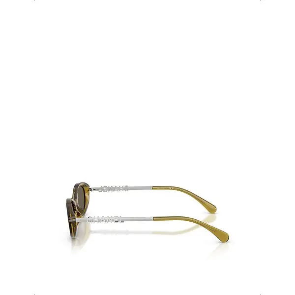 Chanel Oval-frame Acetate Sunglasses