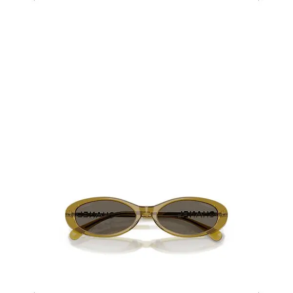 Chanel Oval-frame Acetate Sunglasses