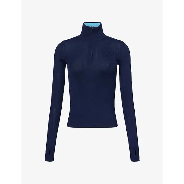 THE FRANKIE SHOP Sade Zipped Wool-blend Jumper