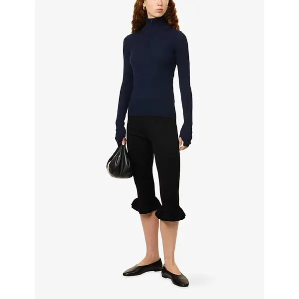 THE FRANKIE SHOP Sade Zipped Wool-blend Jumper