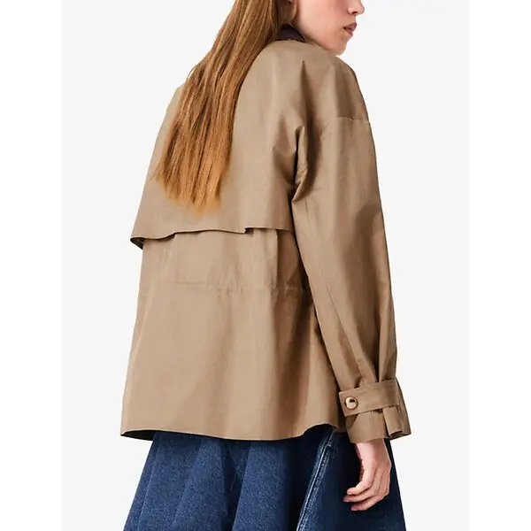 Maje Corduroy-collar Chest-pocket Cotton-blend Jacket