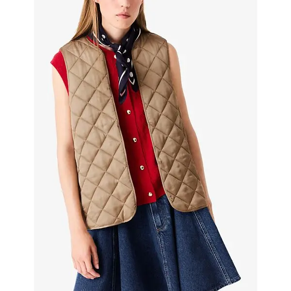 Maje Corduroy-collar Chest-pocket Cotton-blend Jacket
