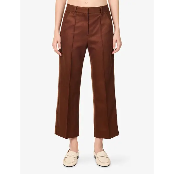 ME+EM Cropped Straight-leg Wool-blend Trousers