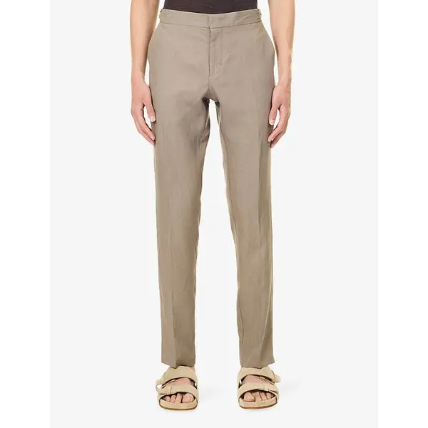 Orlebar Brown Griffon Tapered-leg Linen Trousers