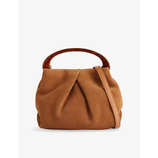 Dries Van Noten Suede Top-handle Bag - Tan