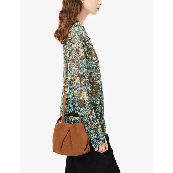 Dries Van Noten Suede Top-handle Bag - Tan