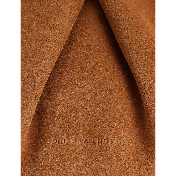 Dries Van Noten Suede Top-handle Bag - Tan