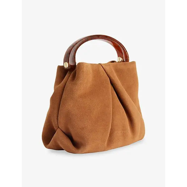 Dries Van Noten Suede Top-handle Bag - Tan