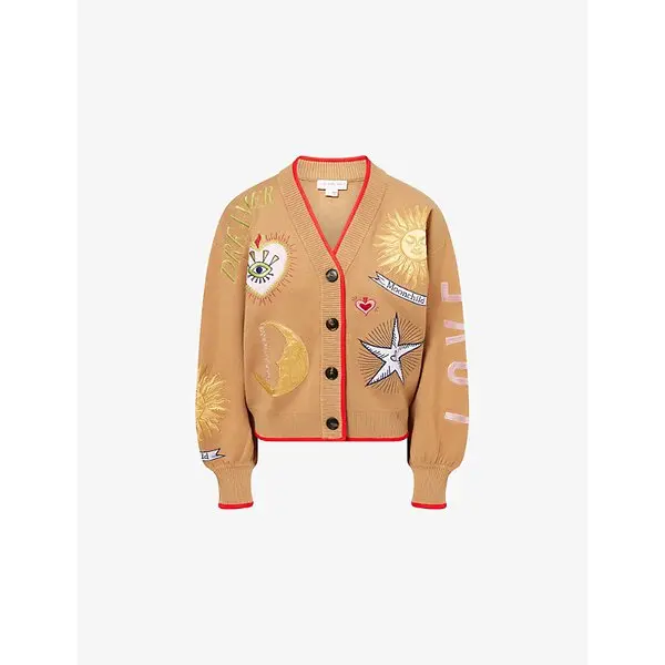 NEVER FULLY DRESSED Mystical Embroidered Knitted Cardigan