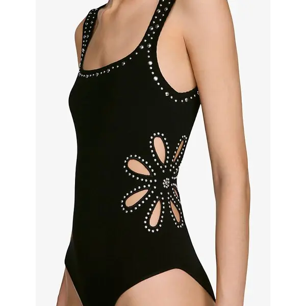 Sandro Studded Square Neck Bodysuit