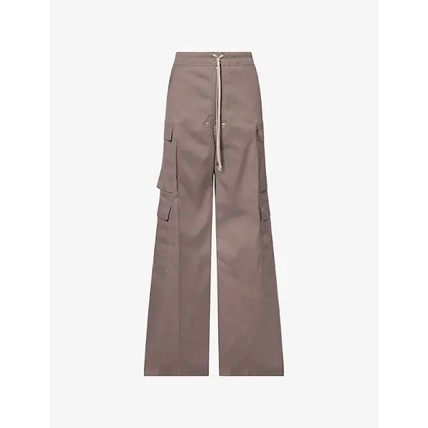 Rick Owens Cargobelas Flared Cotton Cargo Trousers