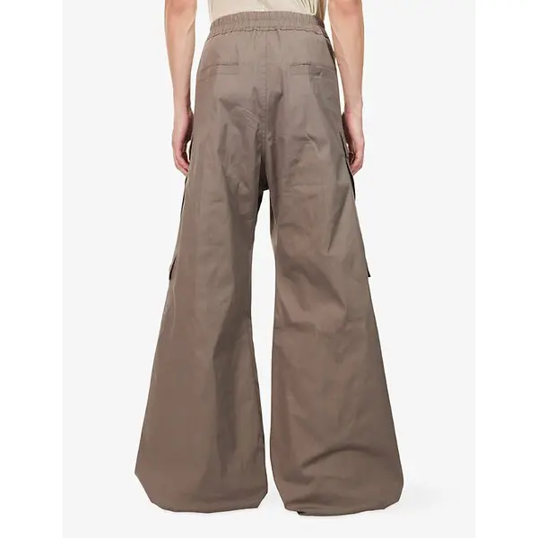 Rick Owens Cargobelas Flared Cotton Cargo Trousers