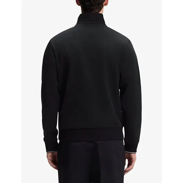 BOSS Funnel-neck Half-zip Cotton Sweatshirt