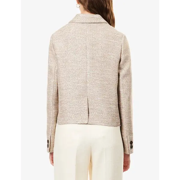 ME+EM Cropped Patch-pocket Cotton-blend Jacket