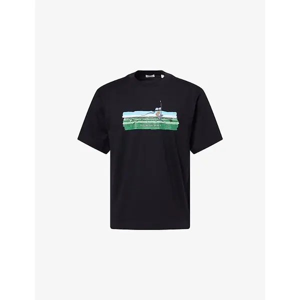 Burberry Maze Relaxed Cotton-jersey T-shirt - Black