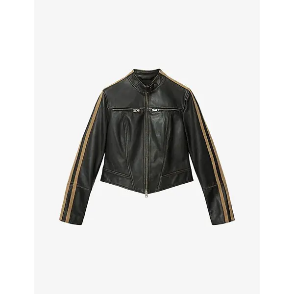 ALLSAINTS Tiggy High-neck Leather Jacket