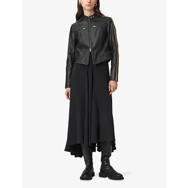ALLSAINTS Tiggy High-neck Leather Jacket